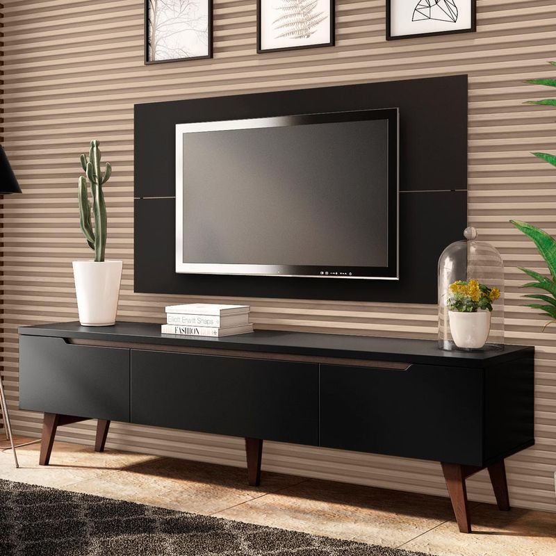 Rack Madesa Reims e Painel para TV até 55 Polegadas 2 Portas e 1 Gaveta ...